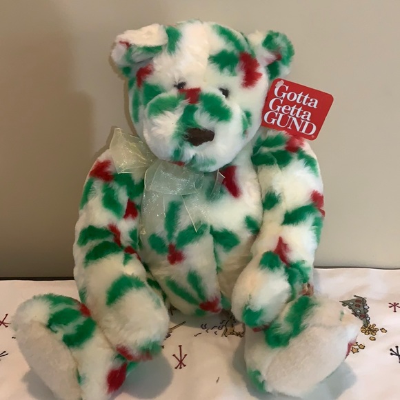 Gund | Holiday | Christmas Holly Bear By Gund New | Poshmark